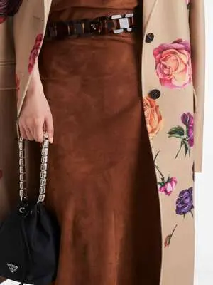 Prada Suede Midi Skirt