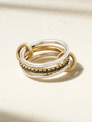 SPINELLI KILCOLLIN Tigris Set Of Three Rings - Black