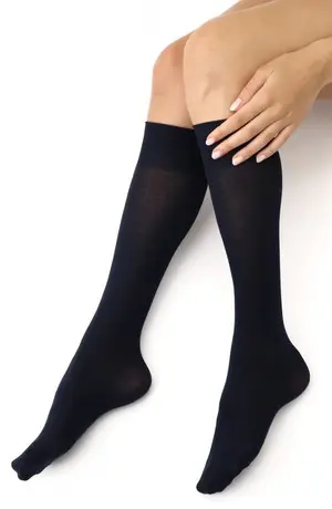 Oroblu Cheryl Knee High Socks - Blue 11