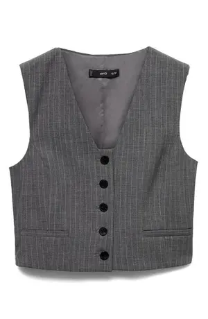 Mango Pinstripe Suit Vest