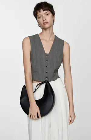 Mango Pinstripe Suit Vest