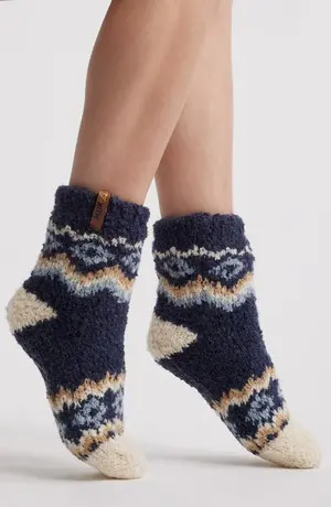 MUK LUKS MUK LUKS Cottage Bouclé Crew Socks Twilight