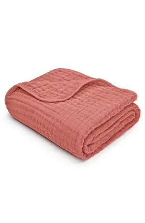 COMFY CUBS Baby Muslin Blanket - Dusty Rose