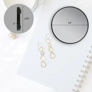 ZADRO Compact Mirror With 10x Magnification & Suction Cup - Gray