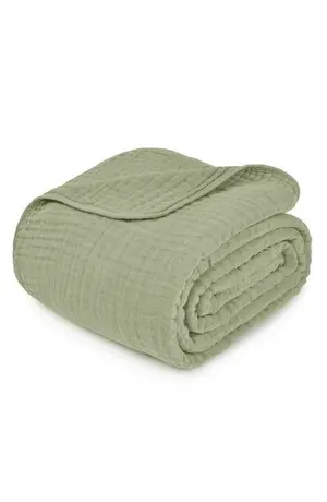 COMFY CUBS Adult Muslin Blanket - Sage