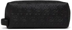 FERRAGAMO Ferragamo Embossed Gancini Travel Pouch - Nero
