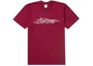 Supreme Script Tee Shirt - Cardinal