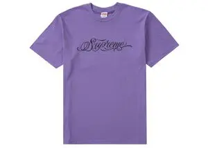 Supreme Script Tee Shirt - Purple