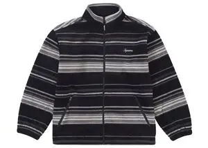 Supreme Stripe Zip Up Fleece Jacket