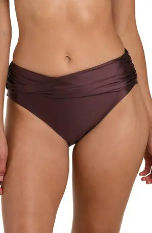 La Blanca Earth Twisted Bikini Bottom - Truffle