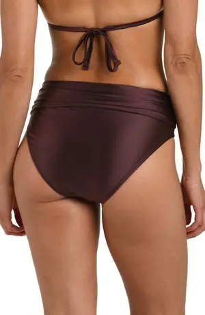 La Blanca Earth Twisted Bikini Bottom - Truffle