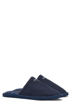 Barbour Everitt Sueded Mule Slipper - Navy