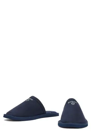 Barbour Everitt Sueded Mule Slipper - Navy