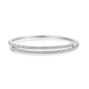 DONATELLO GIAN Wrap Around Tennis Bracelet - Silver