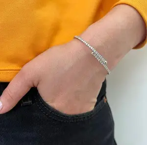 DONATELLO GIAN Wrap Around Tennis Bracelet - Silver