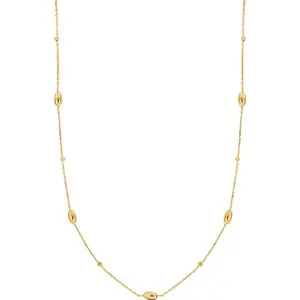 Bony Levy 14k Gold Beaded Station Necklace - 14k Yellow Gold