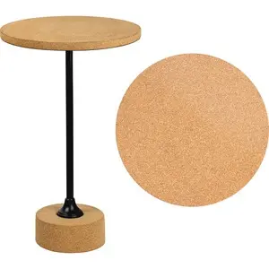 JONATHAN Y Calix Contemporary Minimalist Metal/resin Round End Table - Light Brown