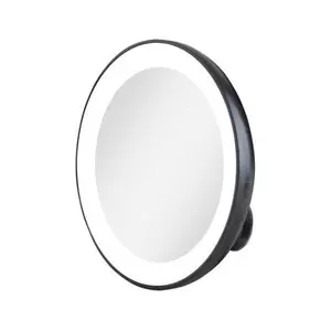 ZADRO Lighted Compact Mirror With 15x Magnification & Suction Cup - Black