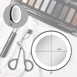 ZADRO Lighted Compact Mirror With 15x Magnification & Suction Cup
