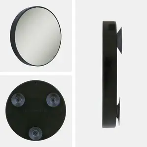 ZADRO Compact Mirror With 15x Magnification & Suction Cup - Black