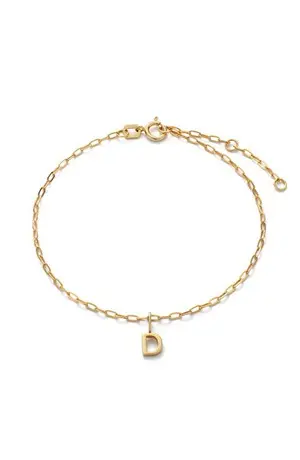 ANA LUISA Gold Charm Letter Bracelet - D