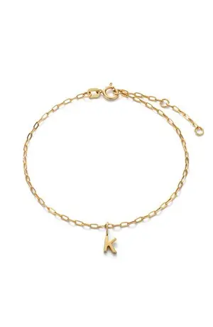 ANA LUISA Gold Charm Letter Bracelet - K