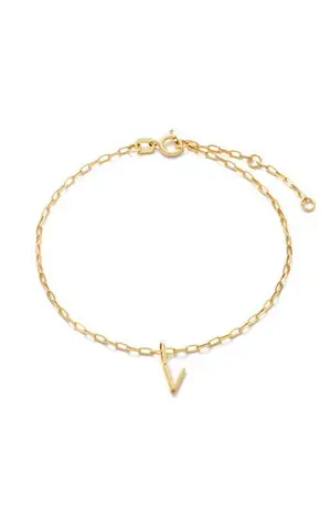 ANA LUISA Charm Letter Bracelet - V