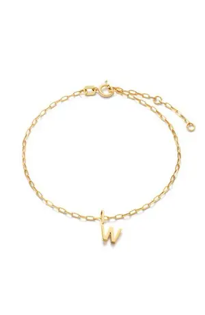 ANA LUISA Gold Charm Letter Bracelet - W