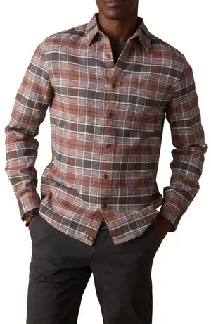 THE NORMAL BRAND Louis Heavyweight Flannel Overshirt - Spiced Brandy