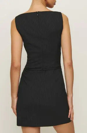 REFORMATION Taya Sleeveless Minidress - Black