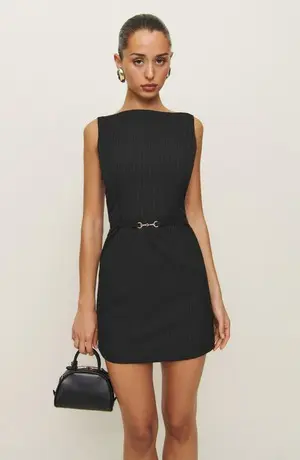REFORMATION Taya Sleeveless Minidress - Black