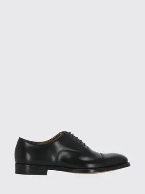 DOUCAL'S Leather Cap Toe Oxford Shoes - Black