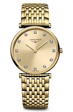 LONGINES La Grande Classique Diamond Bracelet Watch - Yellow
