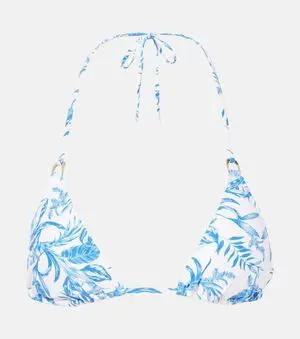 Melissa Odabash Key West Printed Bikini Top - Blue