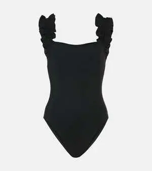 KARLA COLLETTO Willow Ruffled Swimsuit - Black
