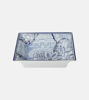 Etro Bloom Porcelain Decorative Tray - Blue