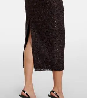 SELF-PORTRAIT Tweed Maxi Skirt
