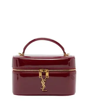 Saint Laurent Gaby Patent Leather Vanity Bag - Red