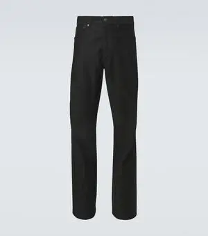 MAISON MARGIELA Straight Leg Cotton Trousers - Black