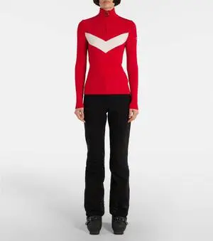 Fusalp Andromede Ribbed-knit Half-zip Sweater - Red
