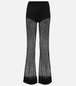 DIDU Knitted Wool Flared Pants