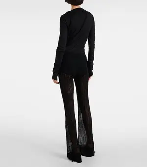 DIDU Knitted Wool Flared Pants