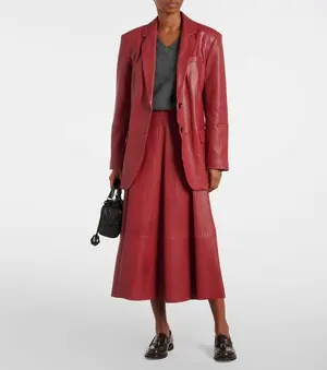 Brunello Cucinelli Leather Blazer
