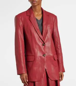 Brunello Cucinelli Leather Blazer