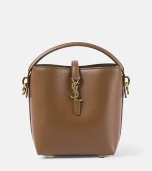 Saint Laurent Le 37 Mini Leather Crossbody Bag - Brown