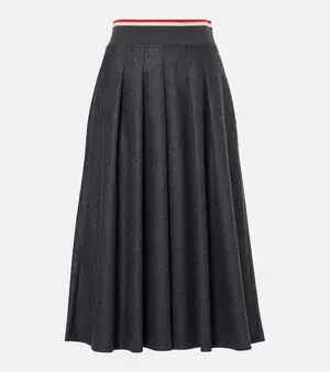 Brunello Cucinelli Wool Midi Skirt