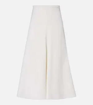 Brunello Cucinelli Wool Midi Skirt - White