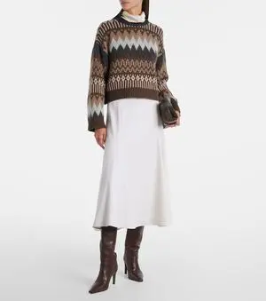 Brunello Cucinelli Wool Midi Skirt