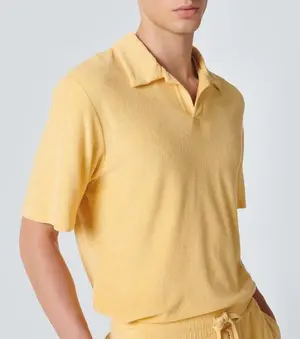 Frescobol Carioca Faustino Cotton Terry Polo Shirt - Yellow