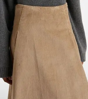 Brunello Cucinelli Cotton Midi Skirt - Beige